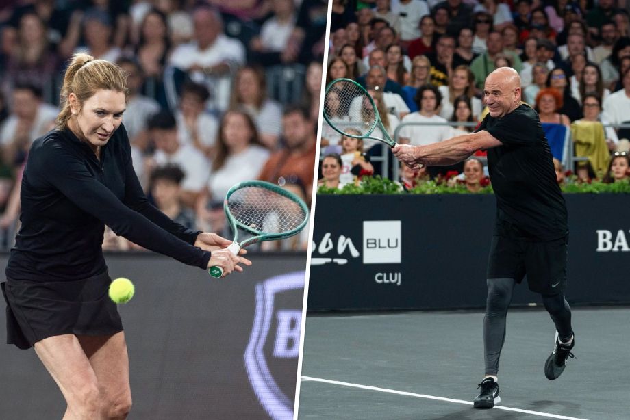 Андре Агасси и Штеффи Граф сыграли на выставочном турнире в Румынии ...