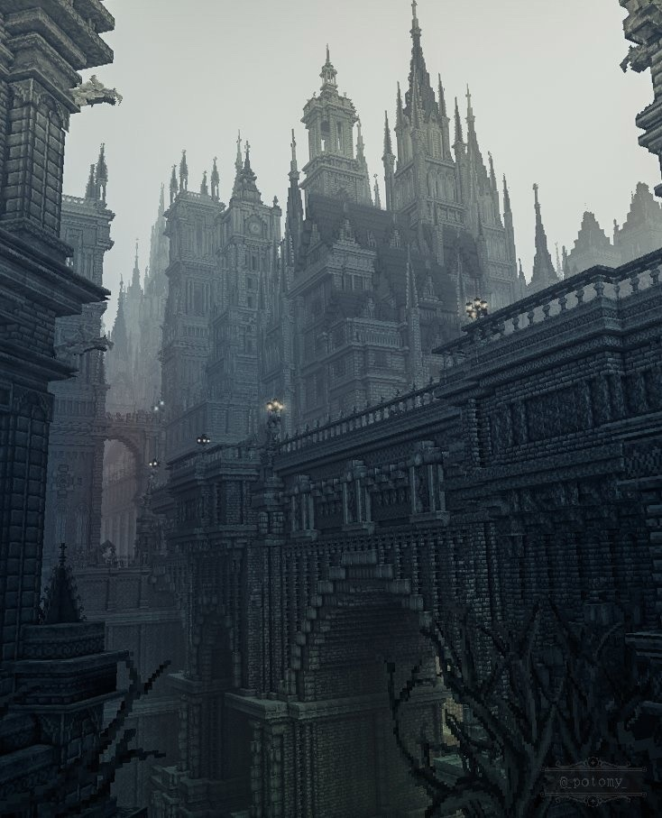 Моддер перенёс мир Bloodborne в Minecraft — уже готовы несколько ...
