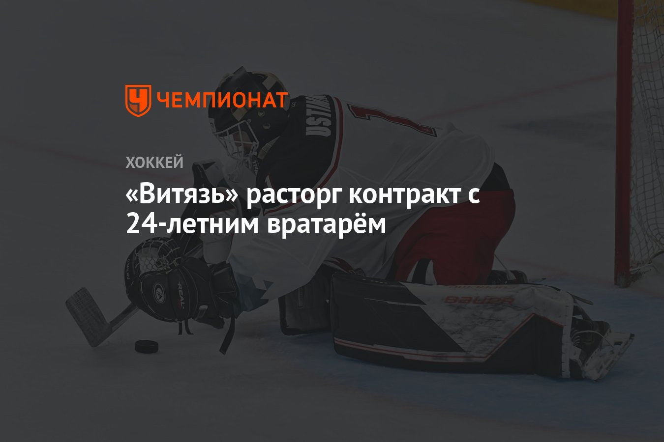 «Витязь» расторг контракт с 24-летним вратарём - Чемпионат