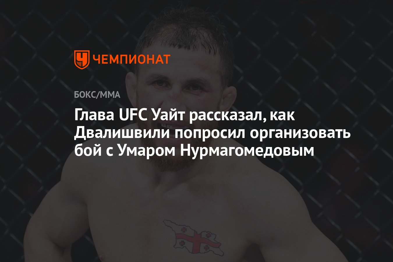 Глава UFC Уайт рассказал, как Двалишвили попросил организовать бой с ...