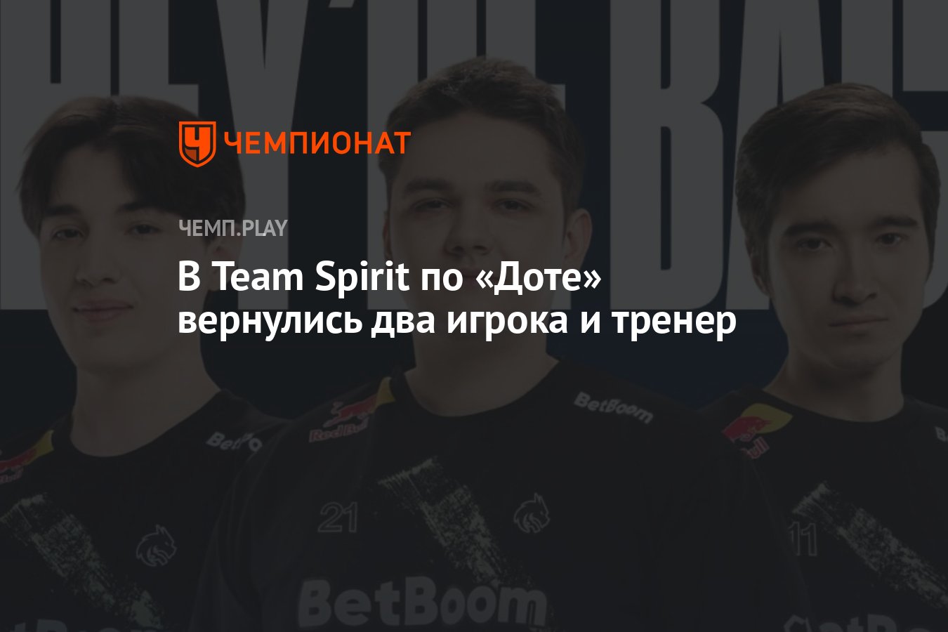 В Team Spirit по «Доте» вернулись два игрока и тренер - Чемпионат
