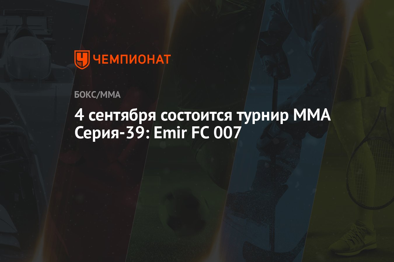 4 сентября состоится турнир ММА Серия-39: Emir FC 007 - Чемпионат