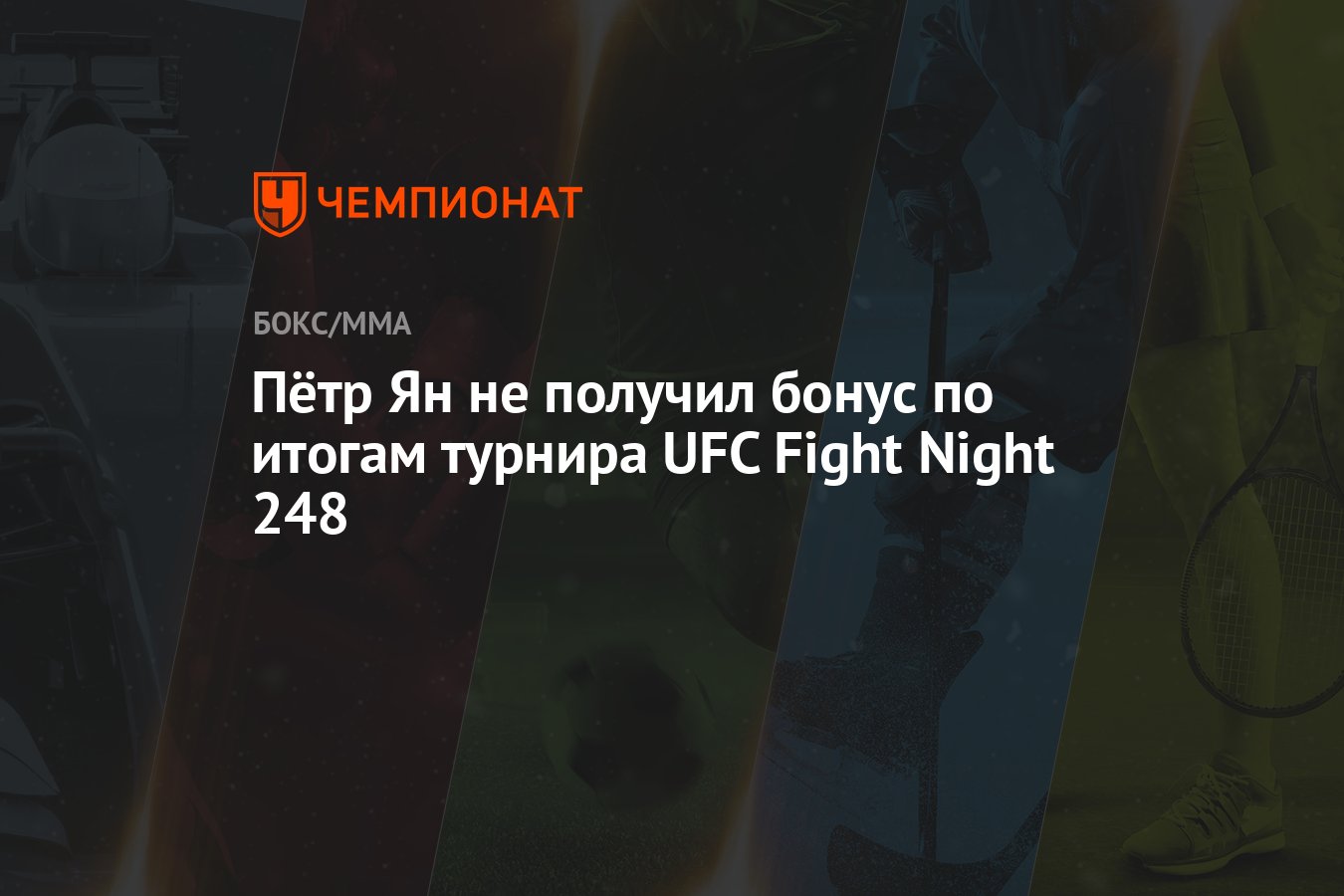 Пётр Ян не получил бонус по итогам турнира UFC Fight Night 248 - Чемпионат