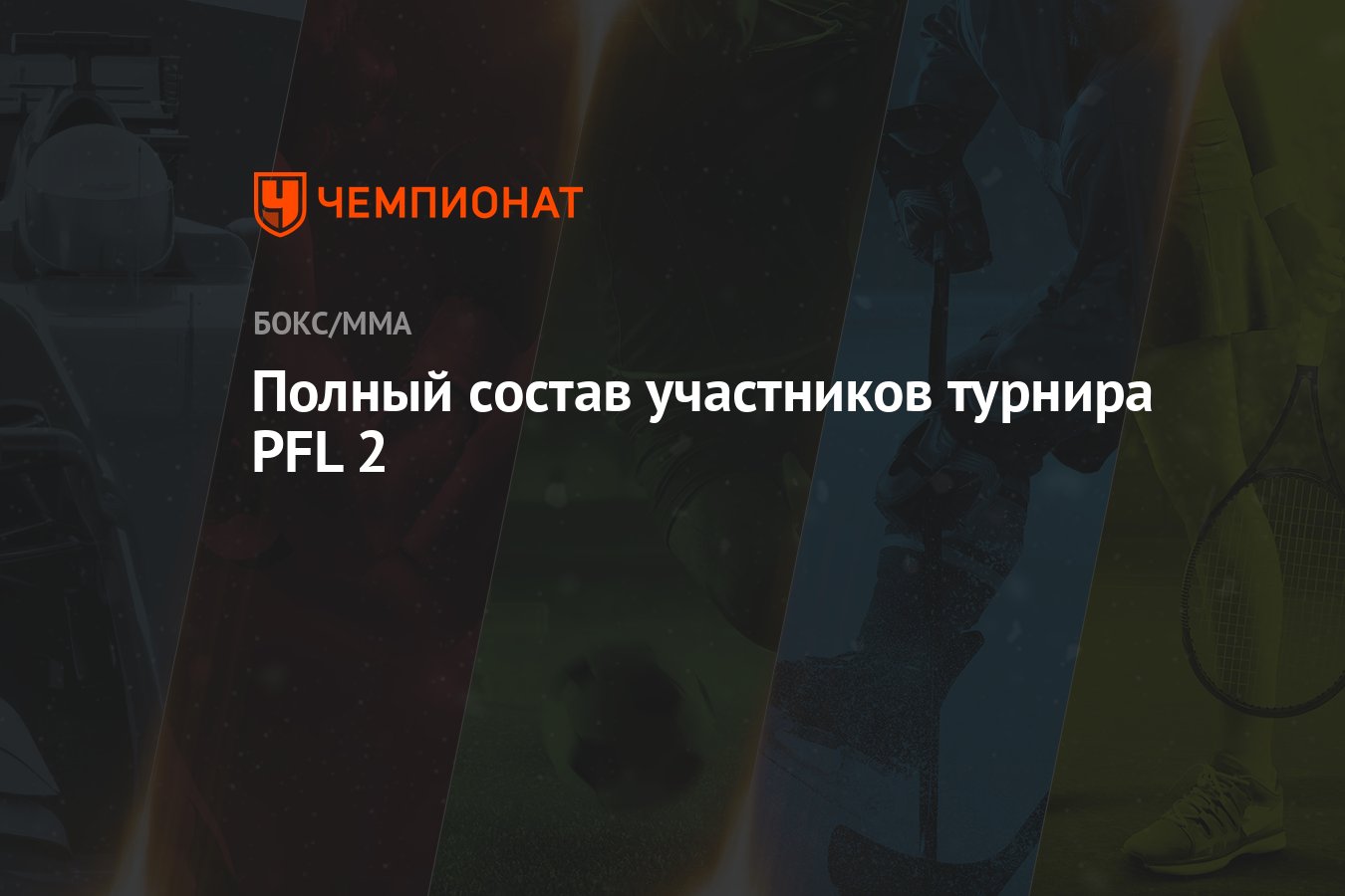 Полный состав участников турнира PFL 2 - Чемпионат