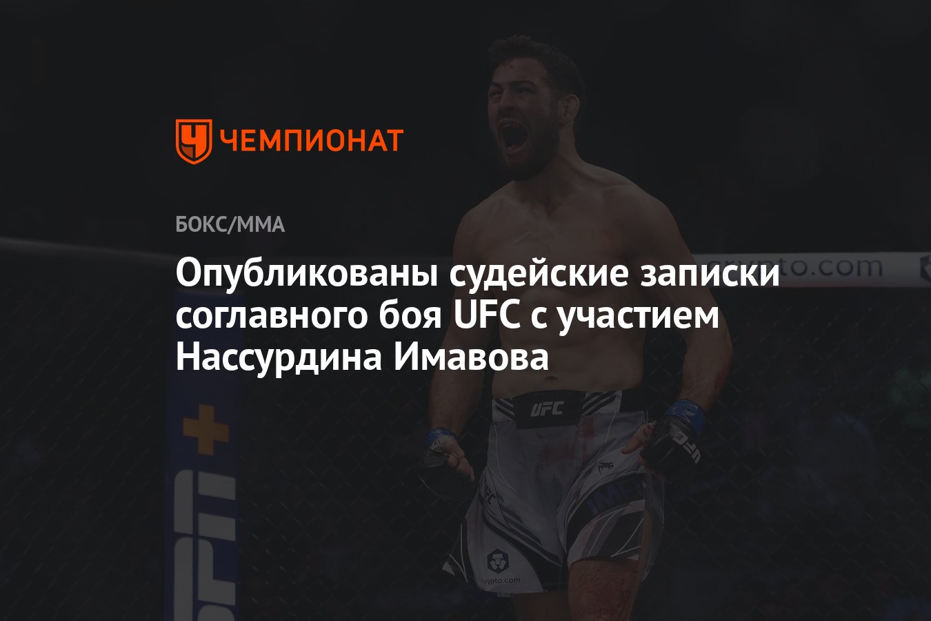 Опубликованы судейские записки соглавного боя UFC Fight Night 243 ...