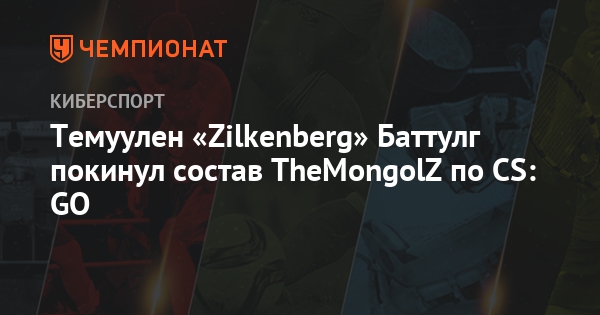 Темуулен «Zilkenberg» Баттулг покинул состав TheMongolZ по CS:GO ...