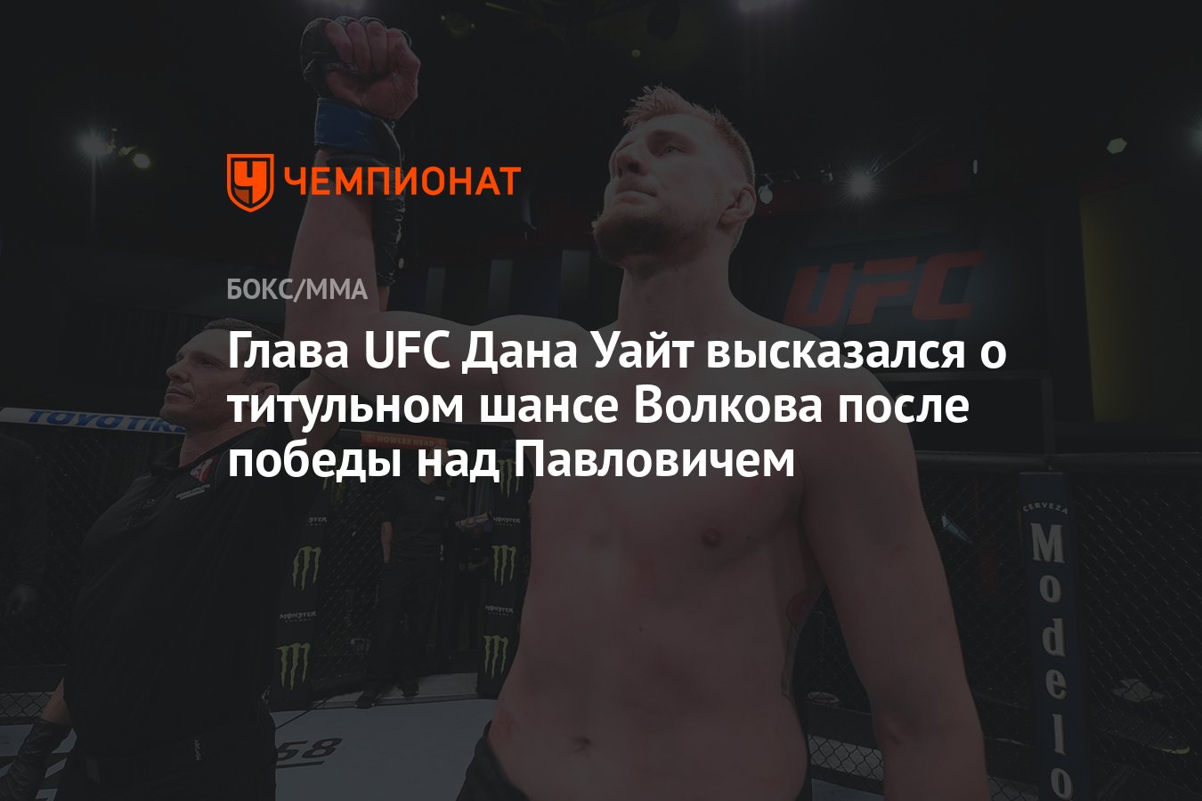 Глава UFC Дана Уайт высказался о титульном шансе Волкова после победы ...