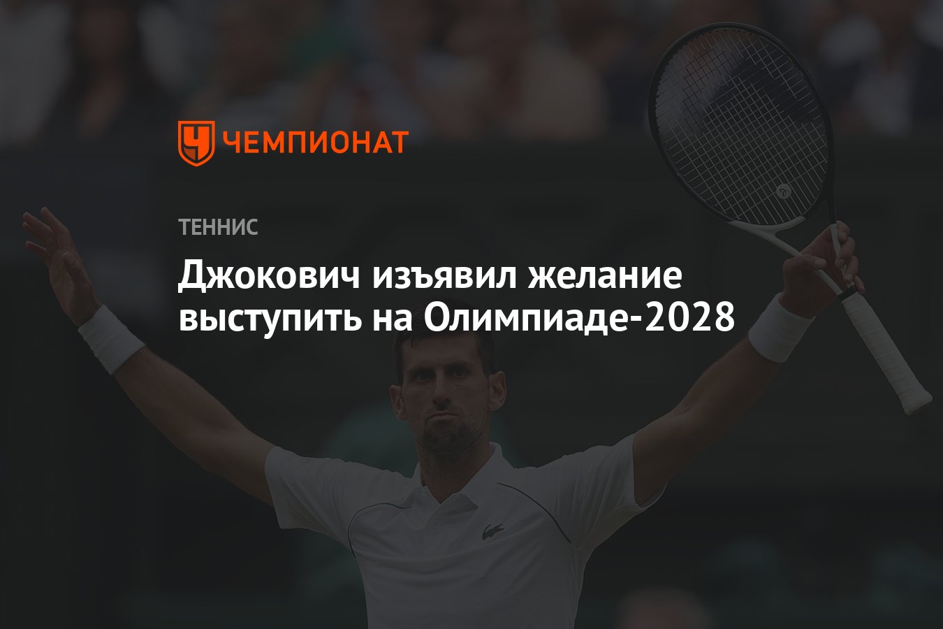 Джокович изъявил желание выступить на Олимпиаде-2028 - Чемпионат