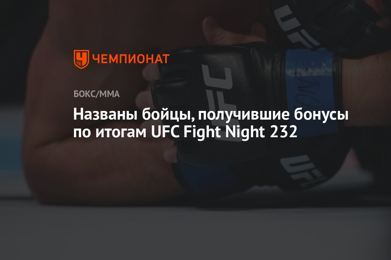Названы бойцы, получившие бонусы по итогам UFC Fight Night 232 - Чемпионат
