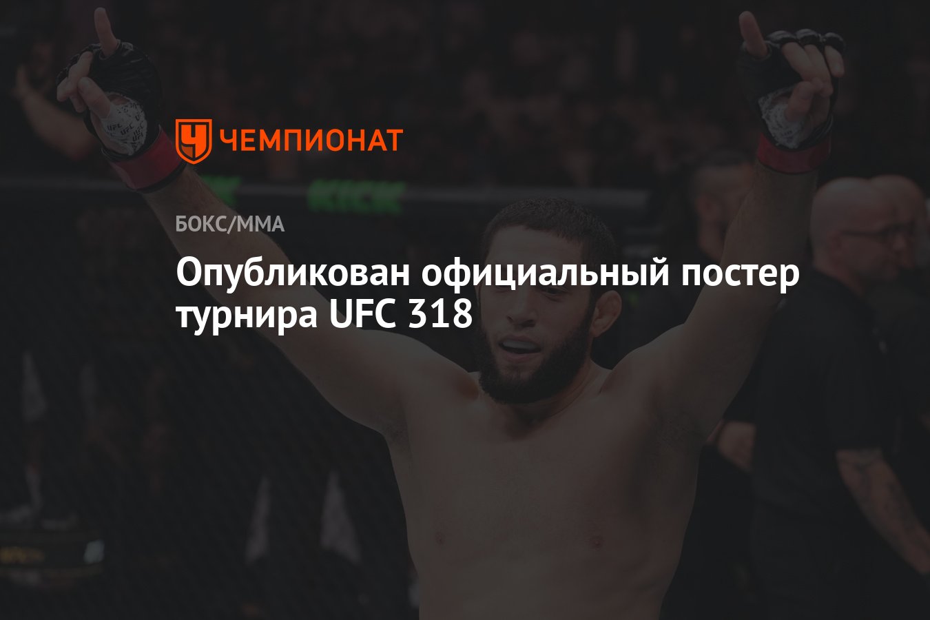 Опубликован официальный постер турнира UFC 318 - Чемпионат