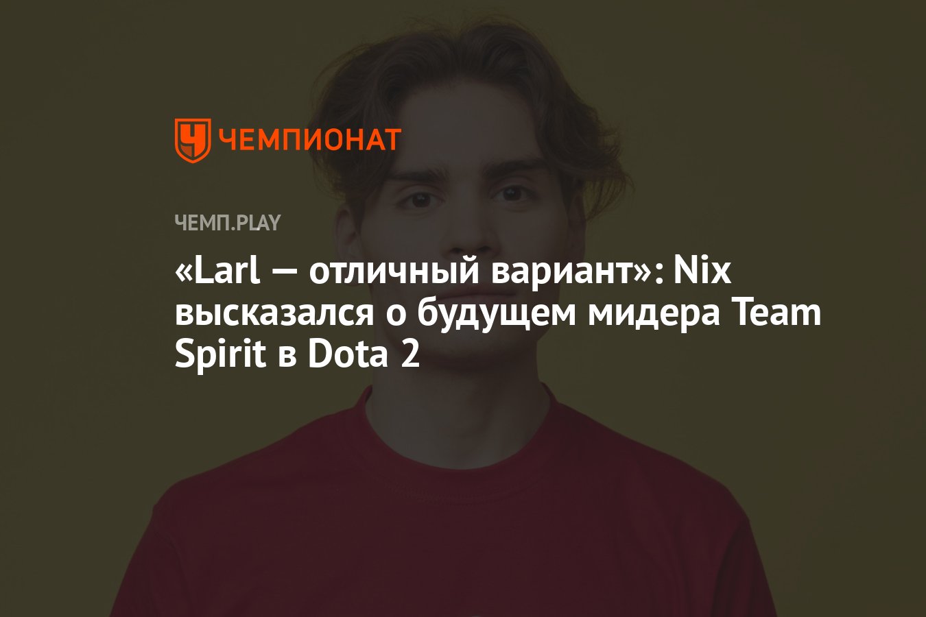 «Larl — отличный вариант»: Nix высказался о будущем мидера Team Spirit ...