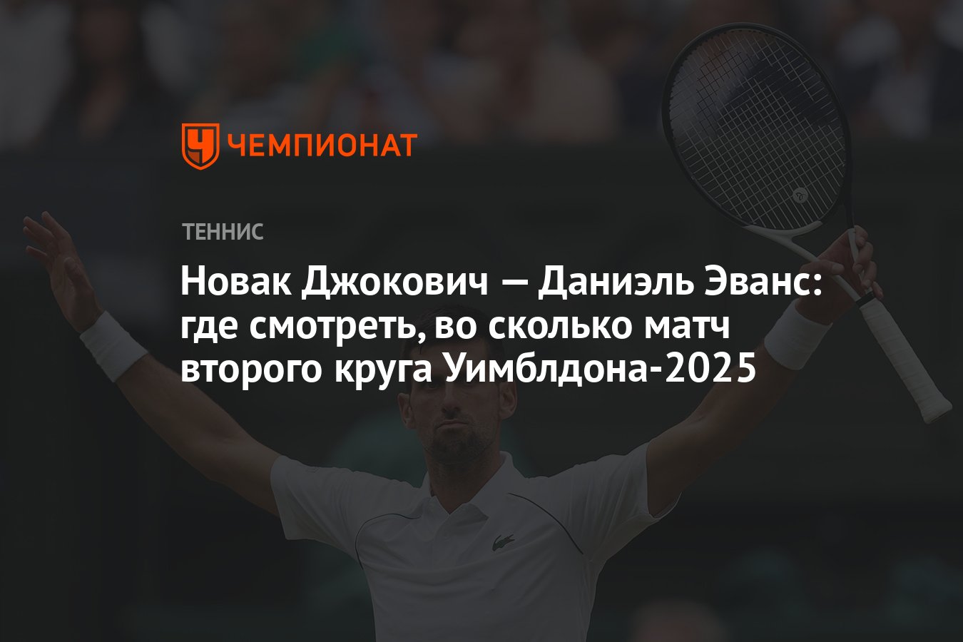Новак Джокович — Даниэль Эванс: где смотреть, во сколько матч второго ...