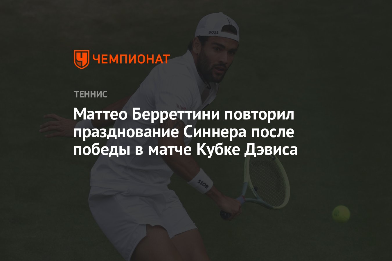 Маттео Берреттини повторил празднование Синнера после победы в матче ...